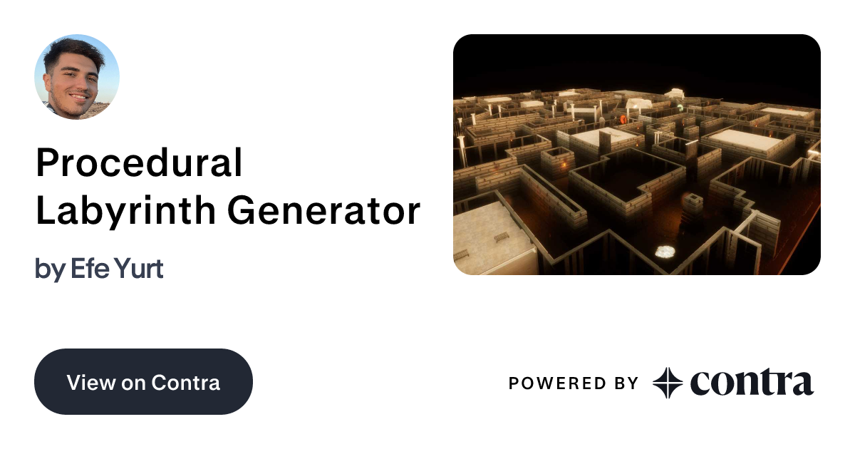 Procedural Labyrinth Generator by Efe Yurt