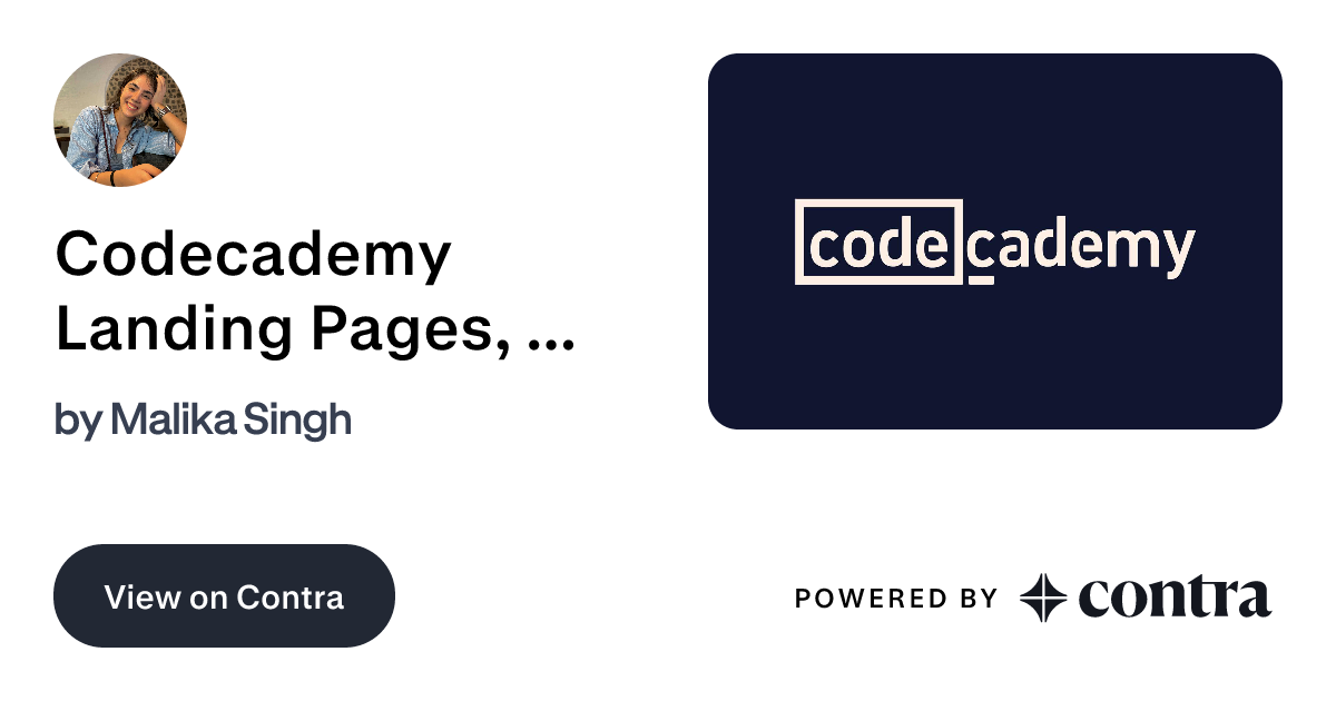 Codecademy Landing Pages, Illustrations, Emailers, and more. by Malika ...