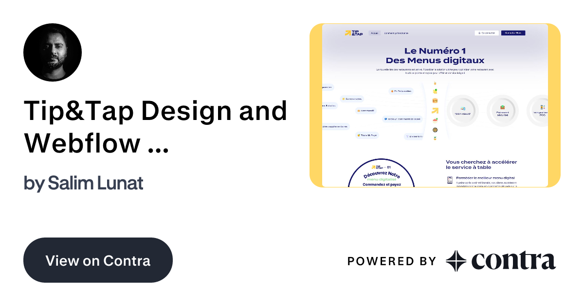 Tip&Tap Design and Webflow Development by Salim Lunat