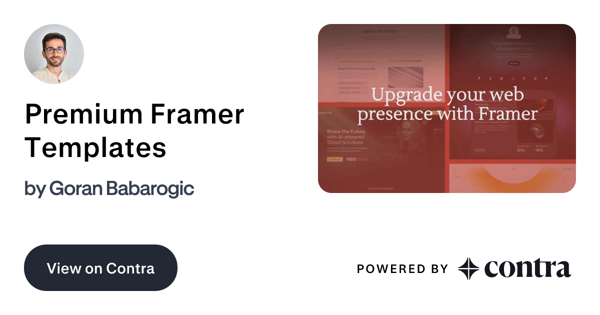 Premium Framer Templates by Goran Babarogic
