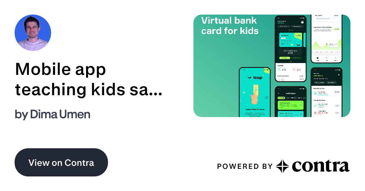 Mobile app teaching kids saving by Dima Umen