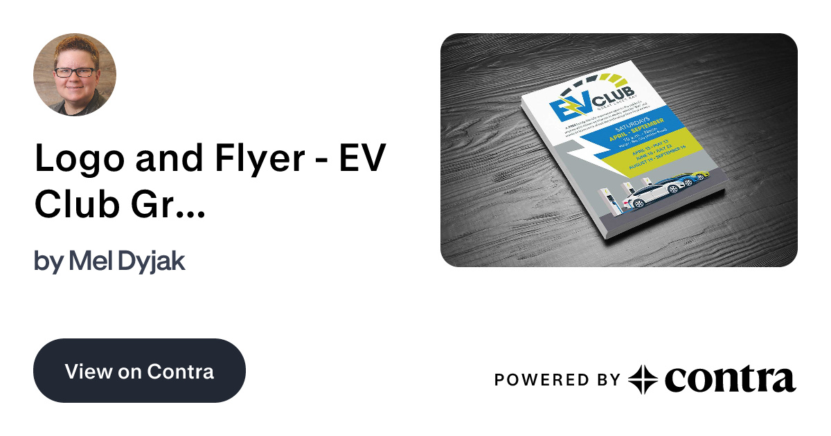 Logo and Flyer - EV Club Great Lakes Bay by Mel Dyjak