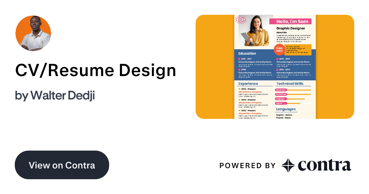 CV/Resume Design by Walter Dedji