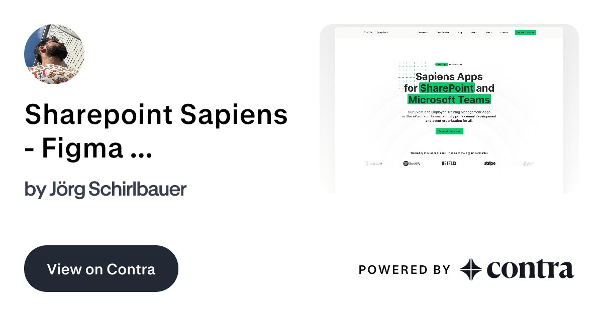 Sharepoint Sapiens - Figma UI/UX Design by Jörg Schirlbauer