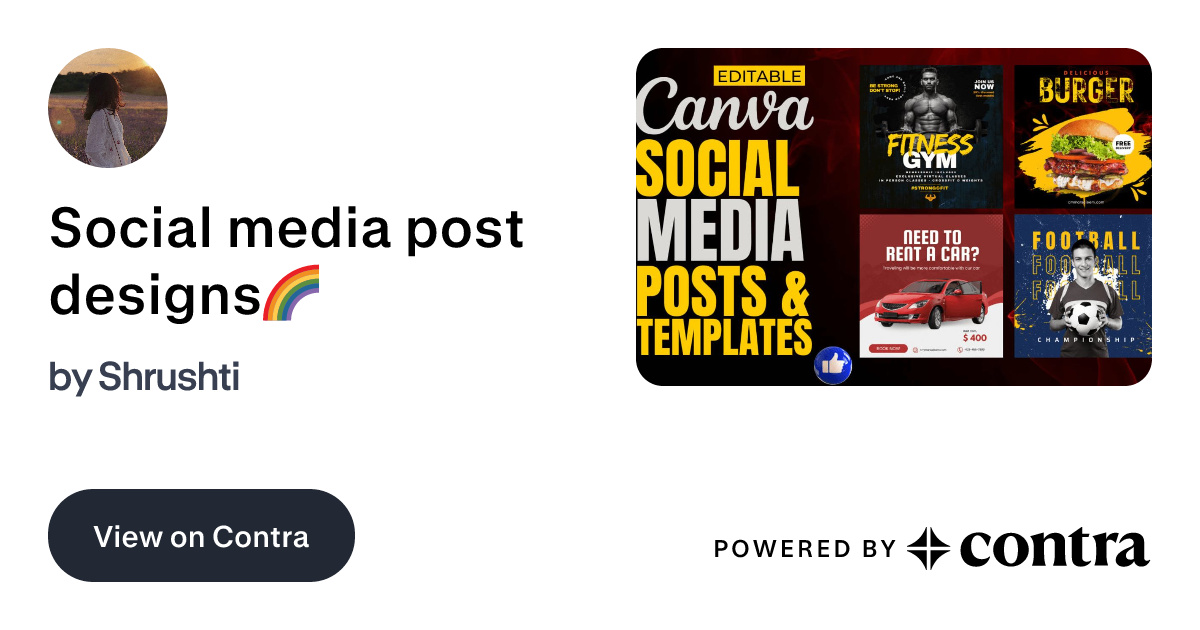 Social media post designs🌈 by Shrushti