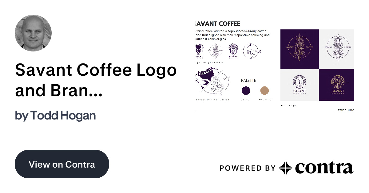 Savant Coffee Logo and Brand Design by Todd Hogan