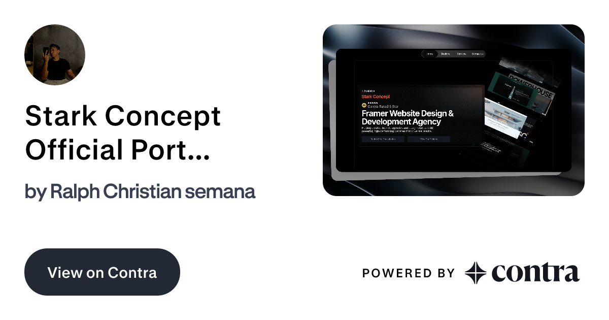 Stark Concept Official Portfolio Website by Ralph Christian semana