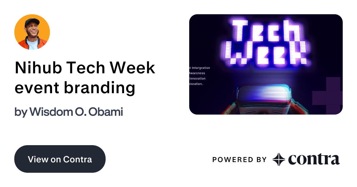Nihub Tech Week event branding by OBAMI WISDOM