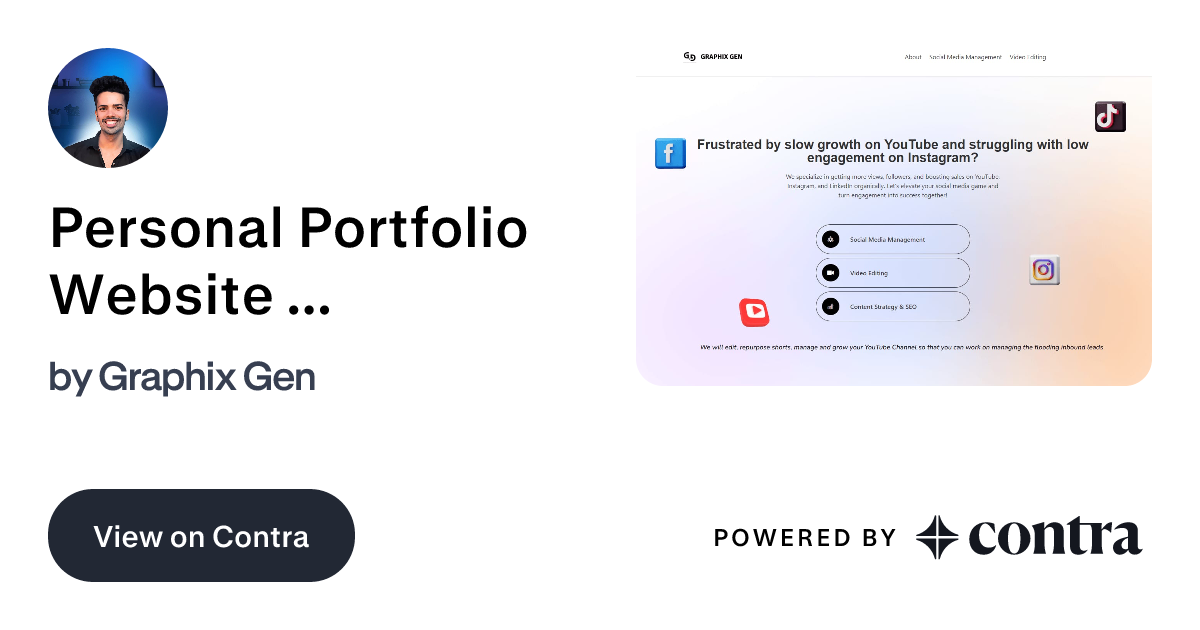 Personal Portfolio Website | Graphix Gen by Graphix Gen