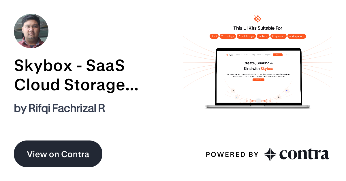 Skybox - SaaS Cloud Storage UI Kits by Rifqi Fachrizal R