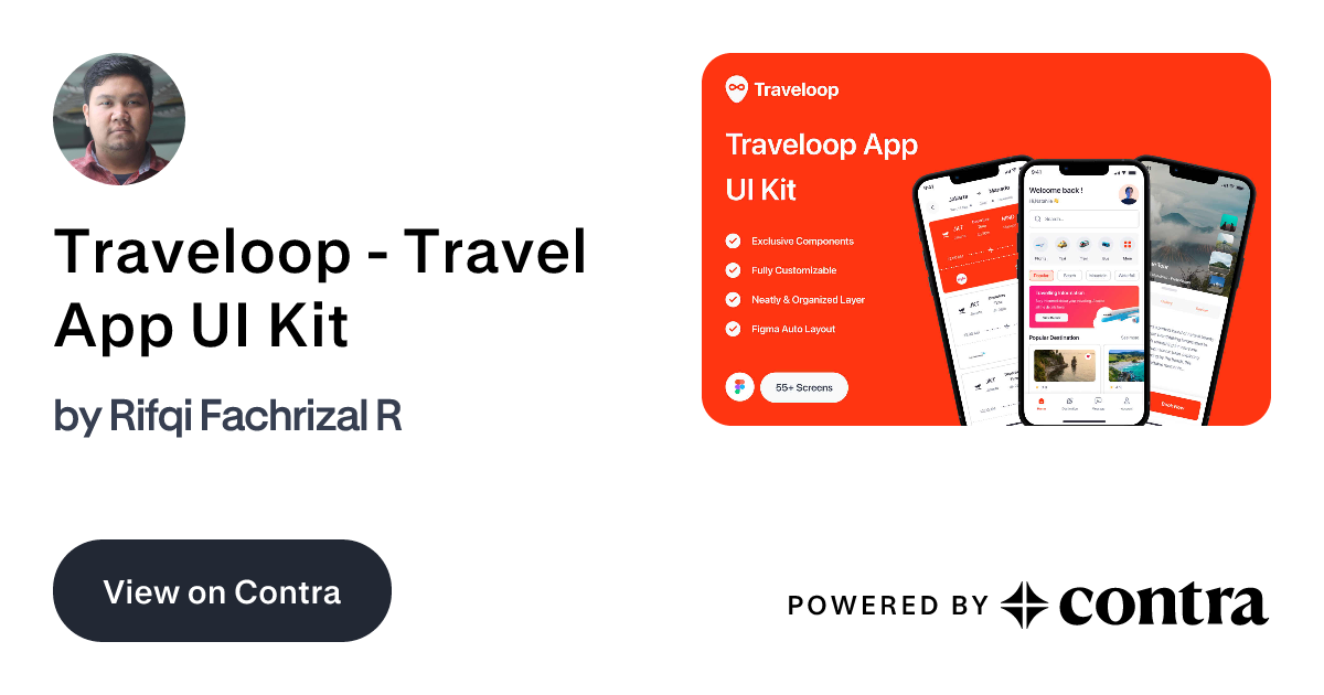 Traveloop - Travel App UI Kit by Rifqi Fachrizal R