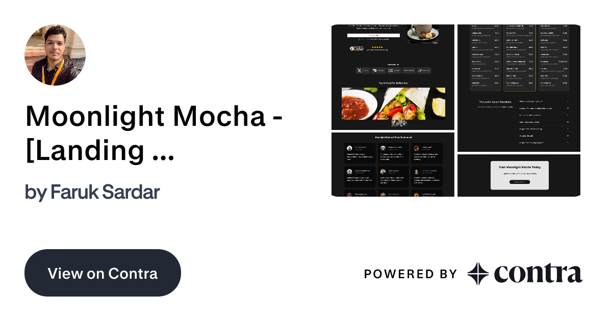 Moonlight Mocha - [Landing Page] by Faruk Sardar
