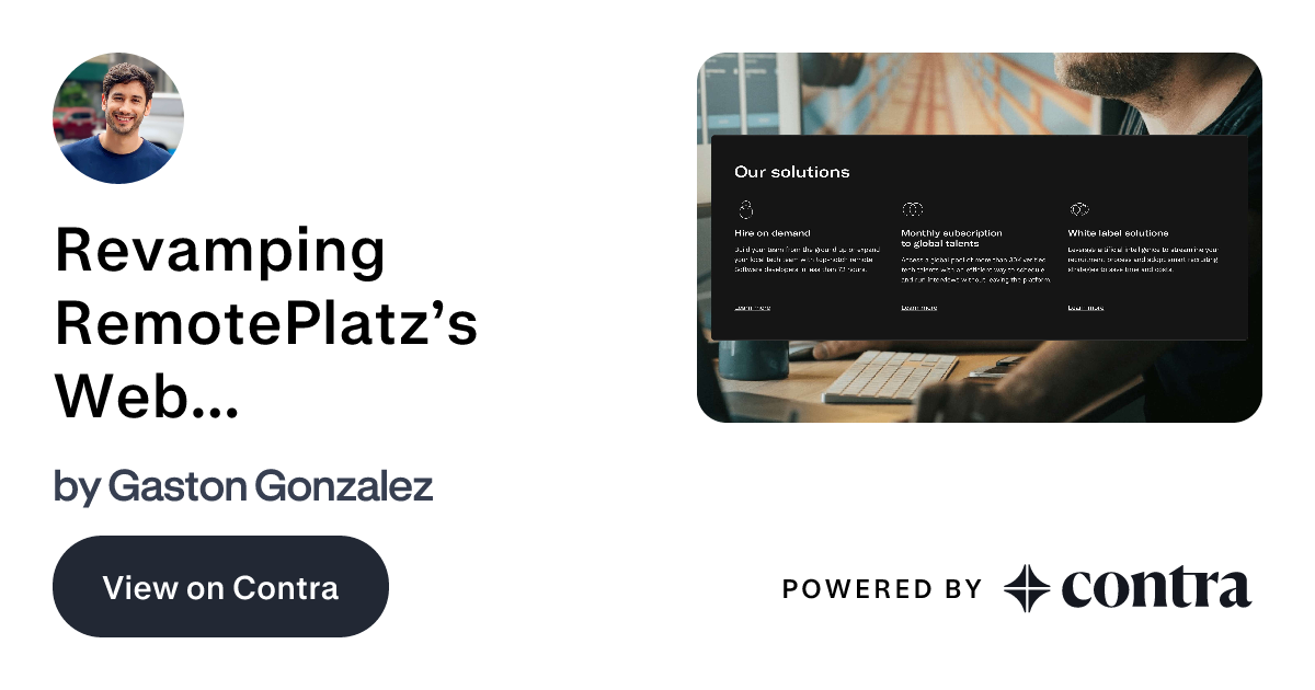 Revamping RemotePlatz’s Website by Gaston Gonzalez