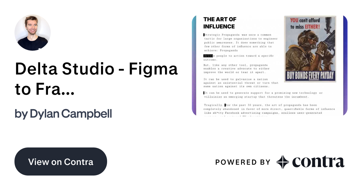 Delta Studio - Figma to Framer + Design by Dylan Campbell
