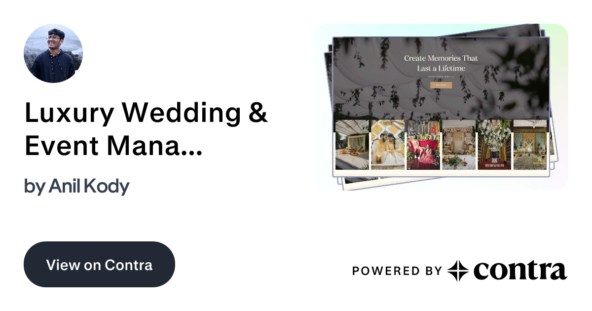 Luxury Wedding & Event Management Company Website by Anil Kody