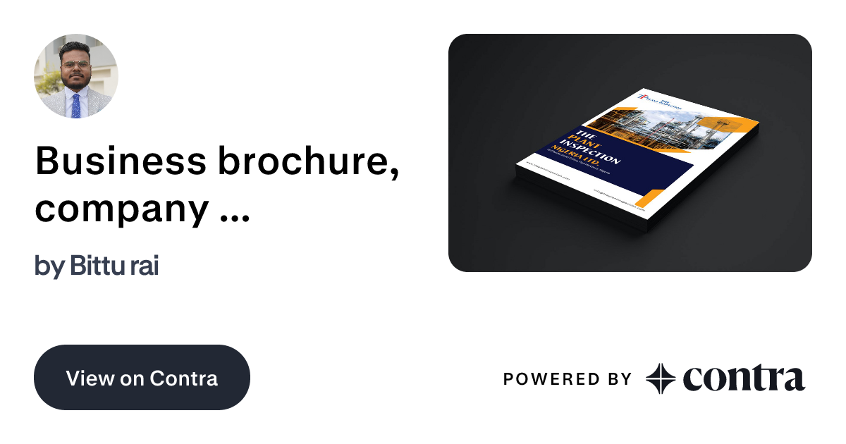 Business brochure, company profile by Bittu rai :: Behance by Bittu rai