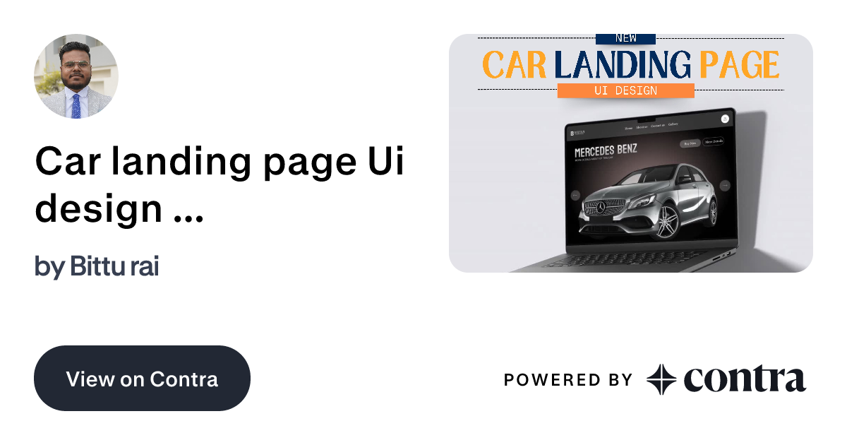 Car landing page Ui design by bittu rai :: Behance by Bittu rai