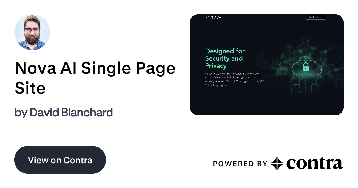 Nova AI Single Page Site by David Blanchard