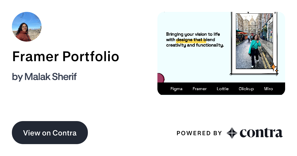 Framer Portfolio by Malak Sherif