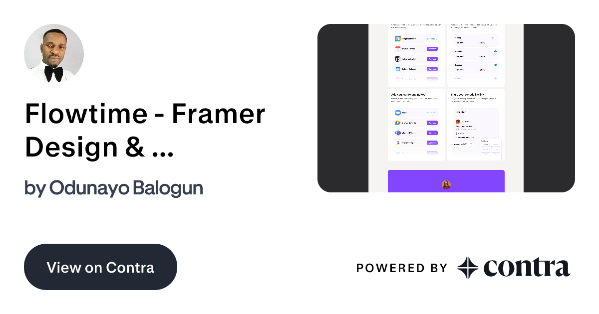 Flowtime - Framer Design & Development by Odunayo Balogun