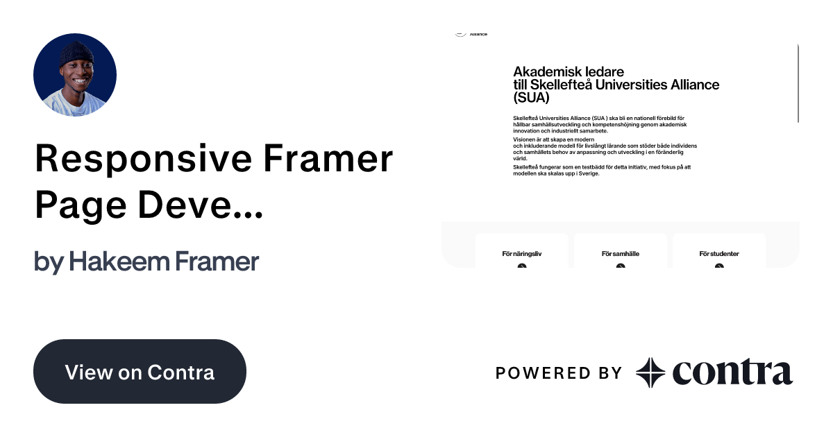 Responsive Framer Page Development with CMS and CRM Integration by ...