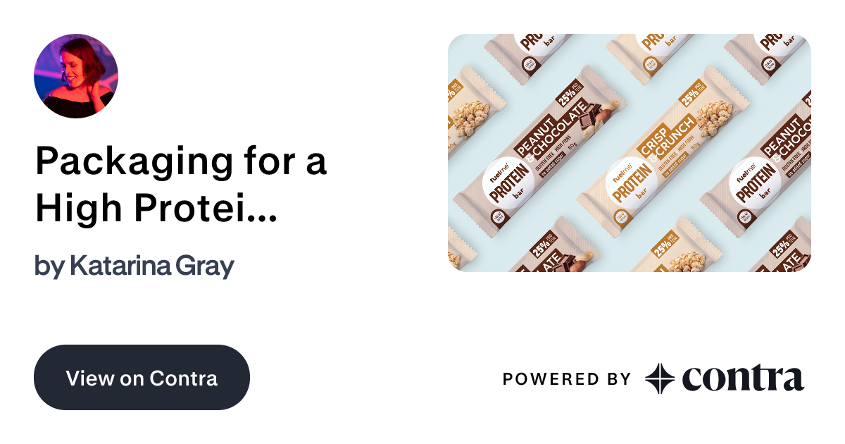Packaging for a High Protein snacks by Katarina Gray