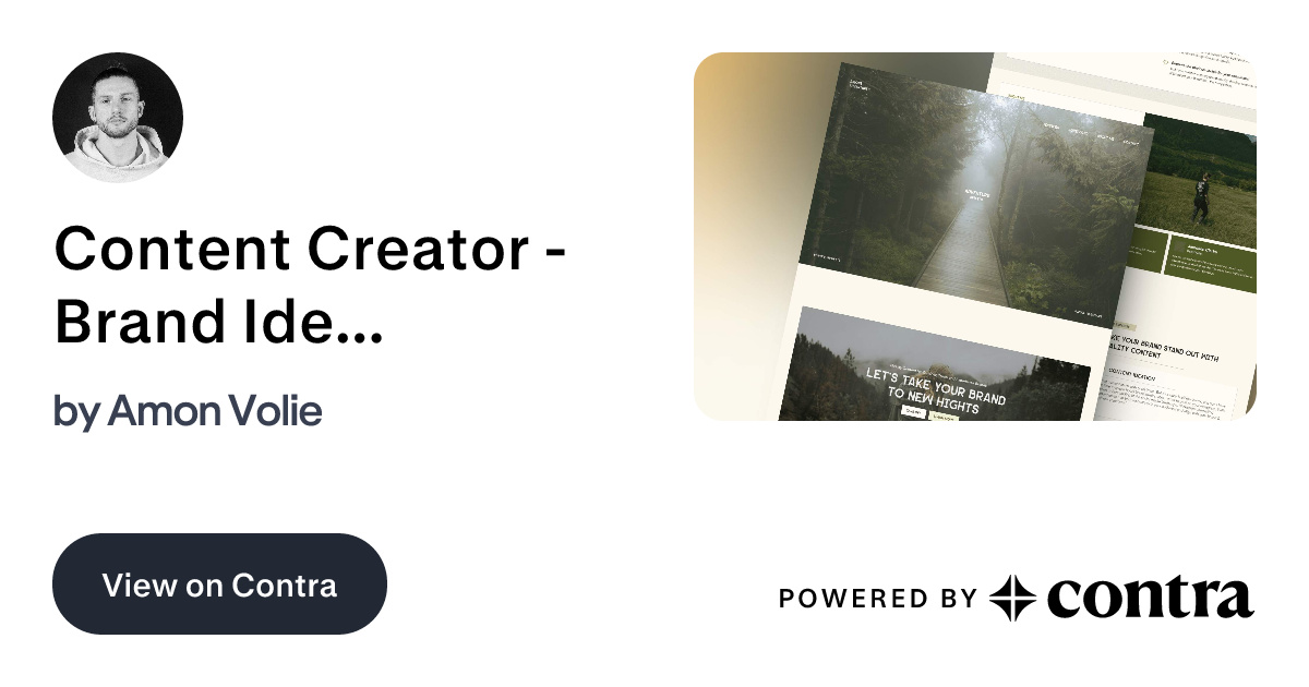 Content Creator - Brand Identity + Website Design & Development by Amon ...