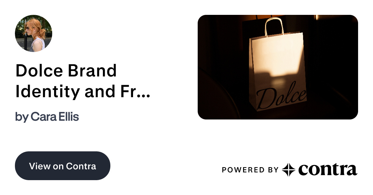 Dolce | Brand Identity | Framer Site Build by Cara Ellis