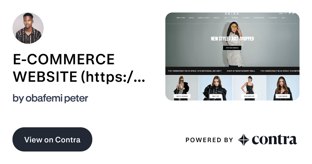 E-COMMERCE WEBSITE (https://shopakira.com/) by obafemi peter