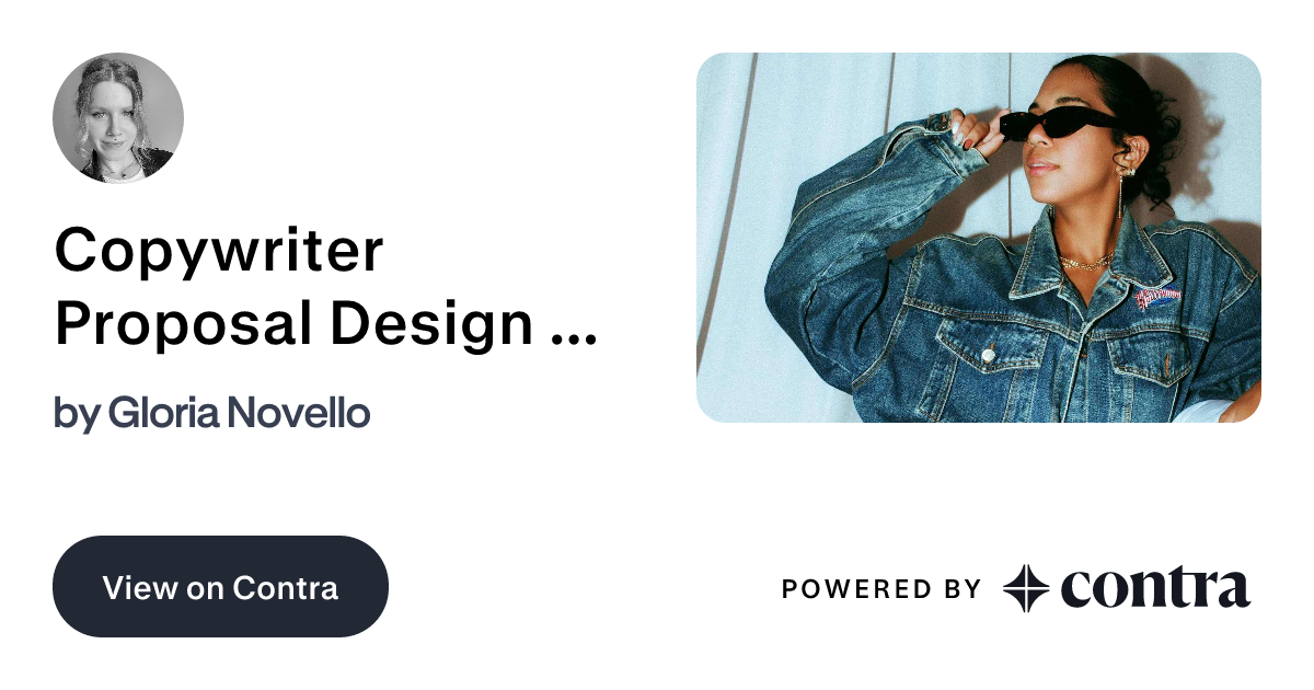Copywriter Proposal Design & Development by Gloria Novello