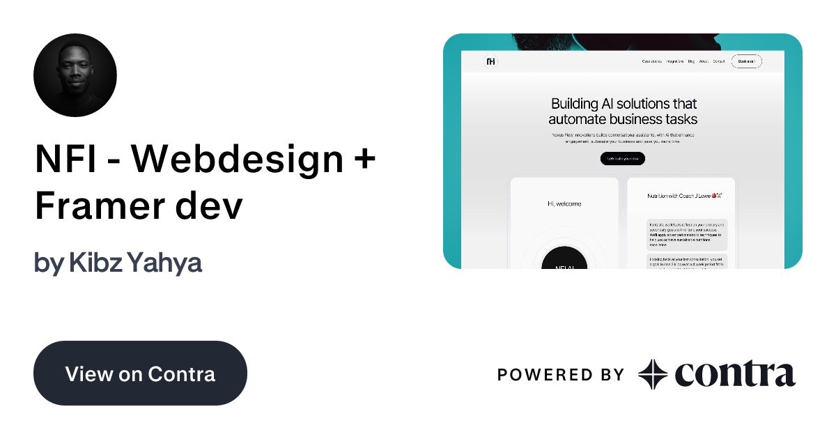 NFI - Webdesign + Framer dev by Kibz Yahya