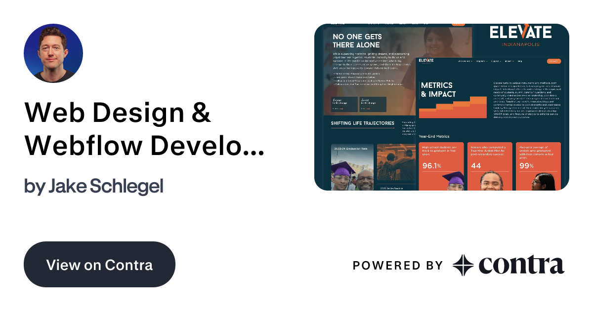 Web Design & Webflow Development for Elevate Indy by Jake Schlegel