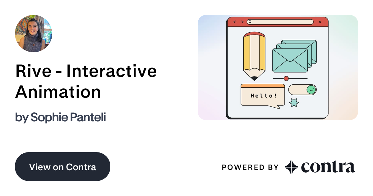 Rive - Interactive Animation by Sophie Panteli