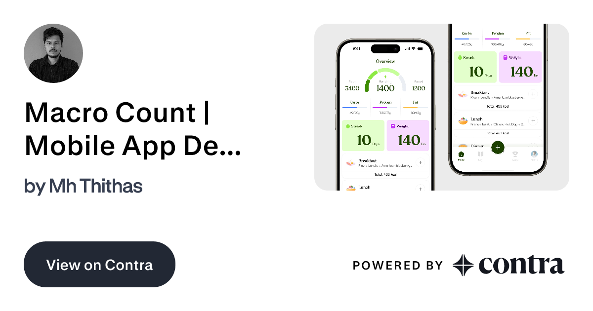 Macro Count | Mobile App Design by Mh Thithas