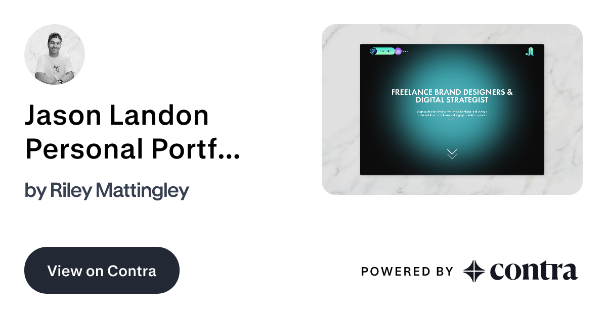 Jason Landon Personal Portfolio by Riley Mattingley