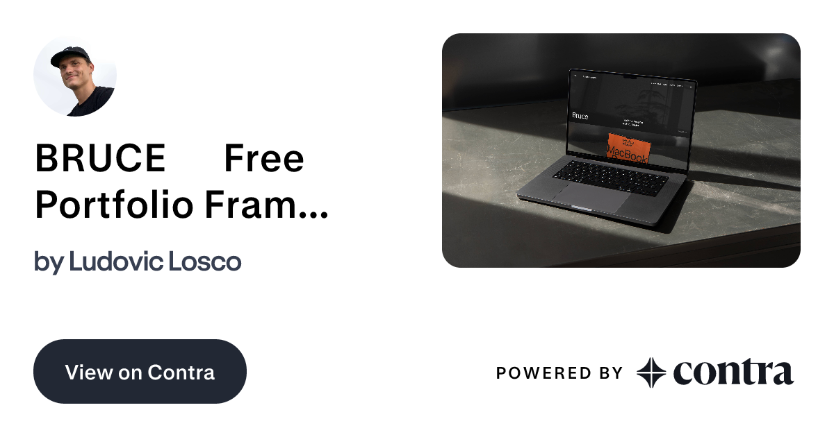 BRUCE ― Free Portfolio Framer Template by Ludovic Losco