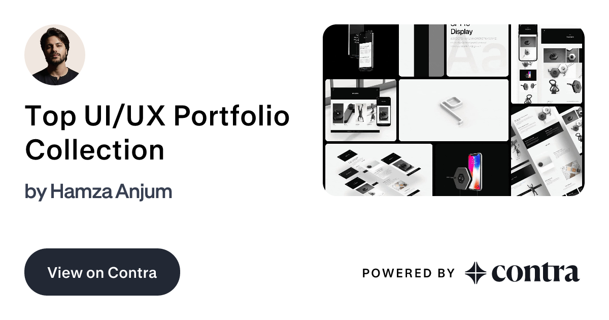 Top UI/UX Portfolio Collection by Hamza Anjum