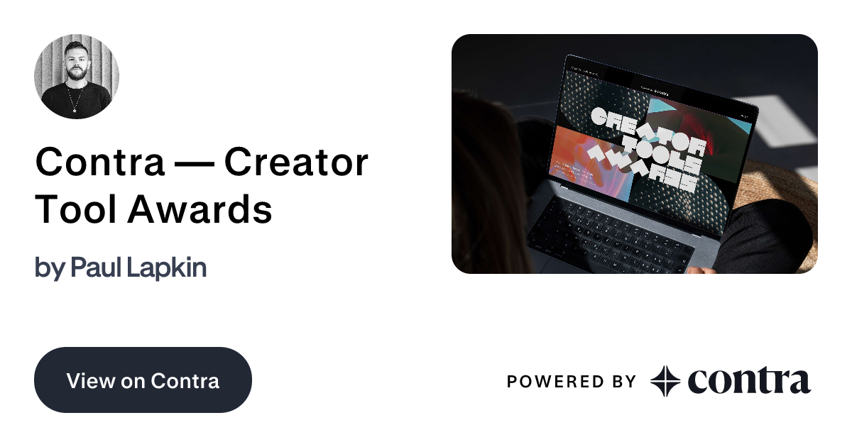 Contra — Creator Tool Awards by Paul Lapkin