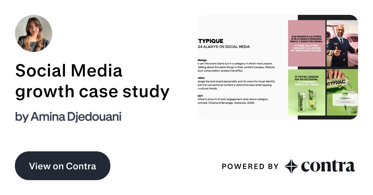 Social Media growth case study by Amina Djedouani