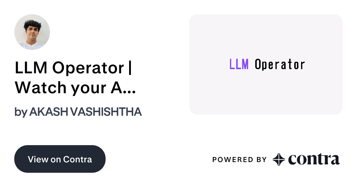 LLM Operator | Watch your AI browse Internet by AKASH VASHISHTHA