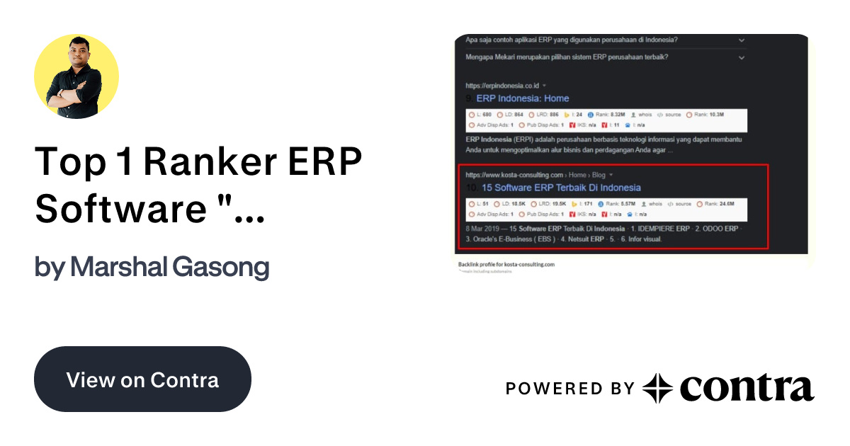 Top 1 Ranker ERP Software "ERP Software Indonesia" in Indonesia by ...