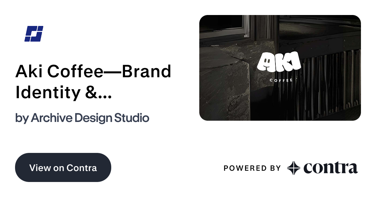 Aki Coffee—Brand Identity & Packaging Design 💙 by Archive Design Studio