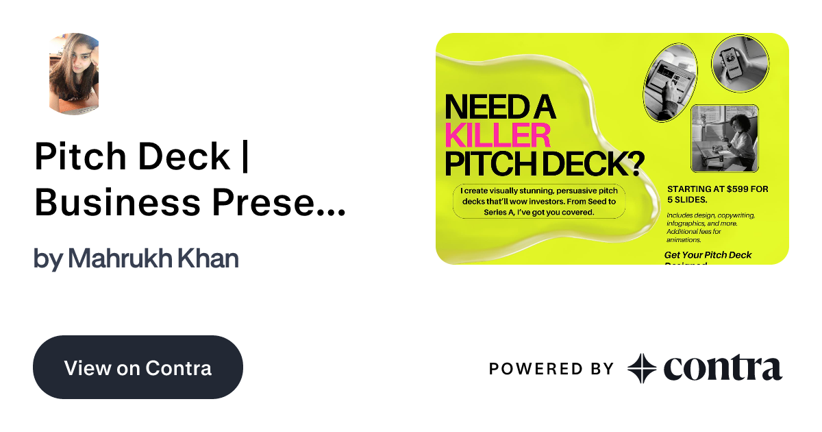 Pitch Deck | Business Presentation Design - Collection by Mahrukh Khan