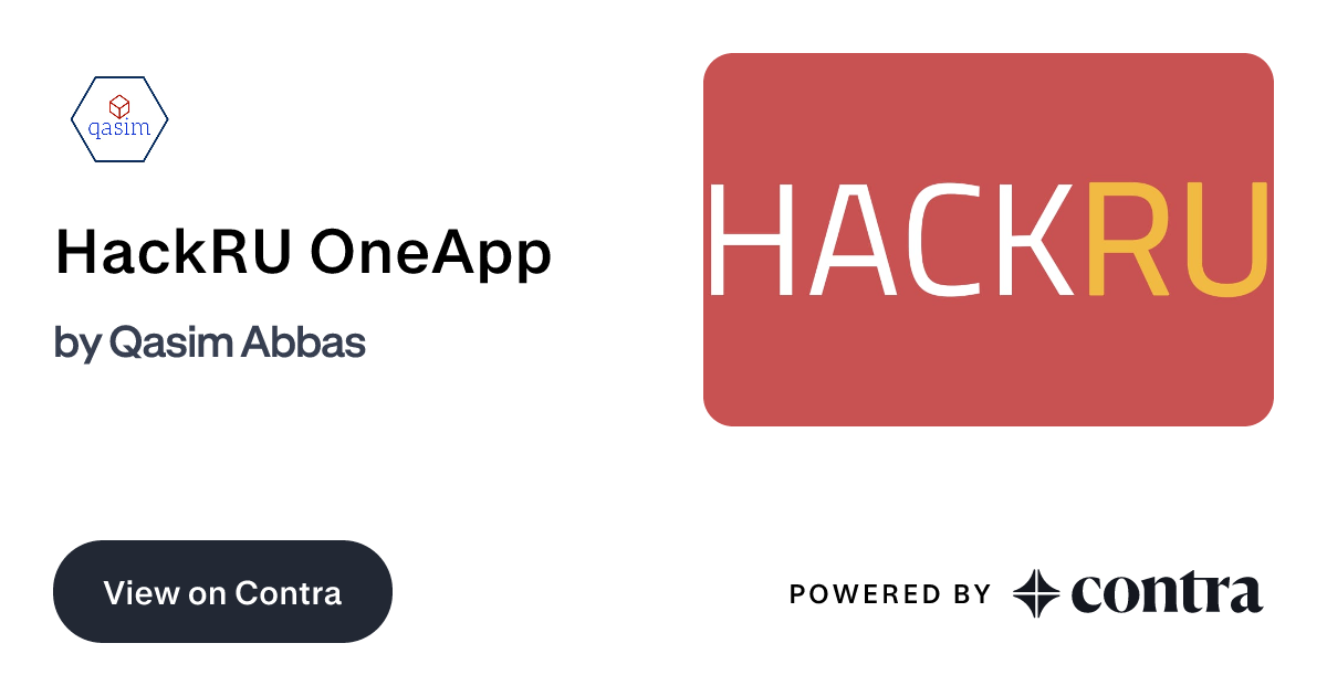HackRU OneApp by Qasim Abbas