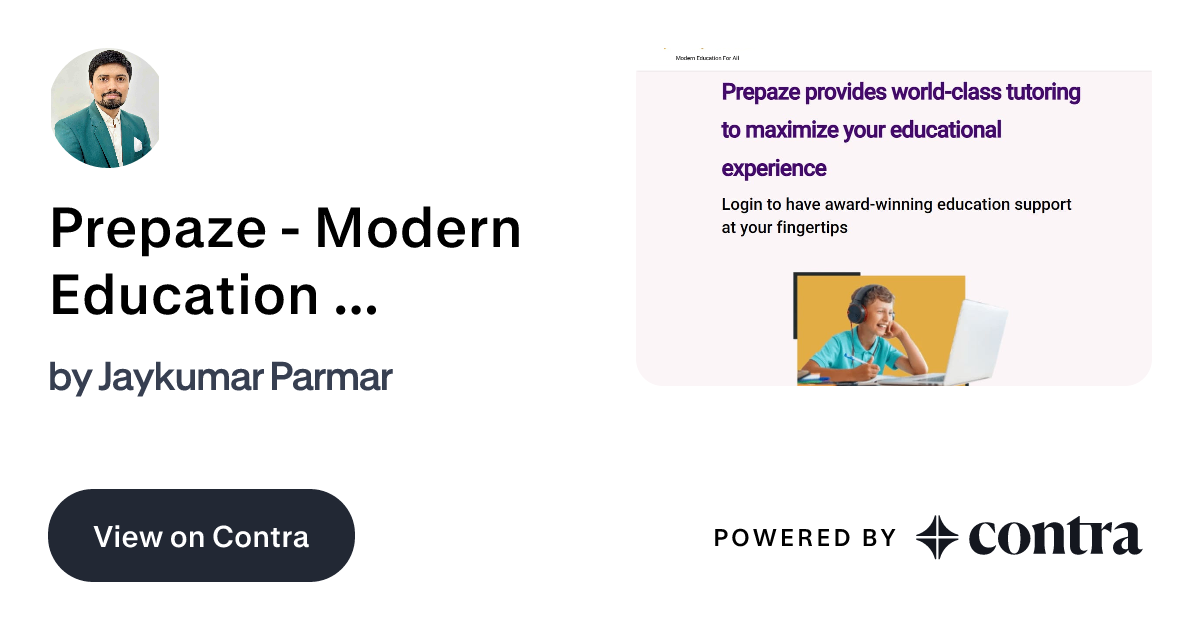 Prepaze - Modern Education For All by Jaykumar Parmar
