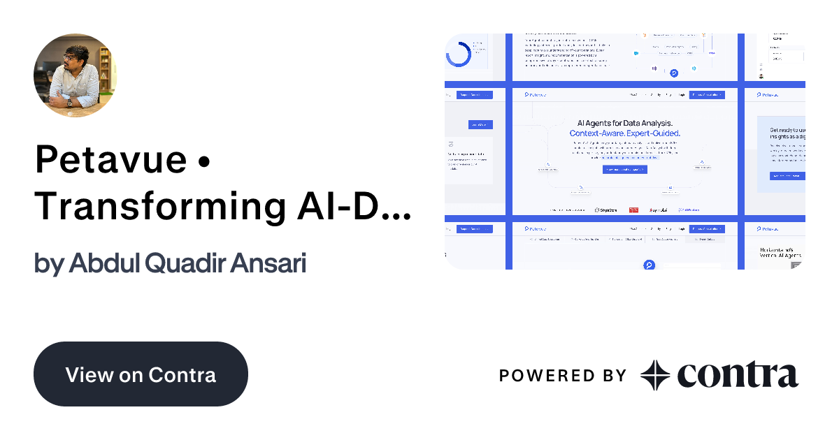 Petavue • Transforming AI-Driven Data Analytics by Abdul Quadir Ansari