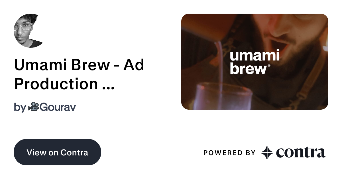 Umami Brew - Ad Production & Editing for the launch of a drink by 🎥 ...