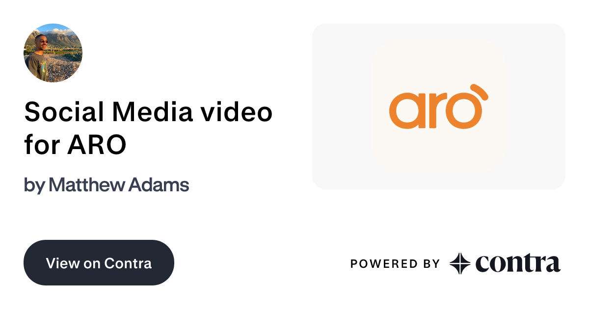 Social Media video for ARO by Matthew Adams