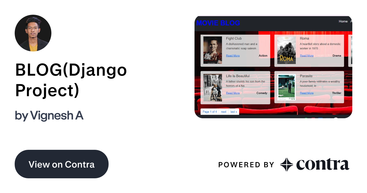 BLOG(Django Project) by Vignesh A