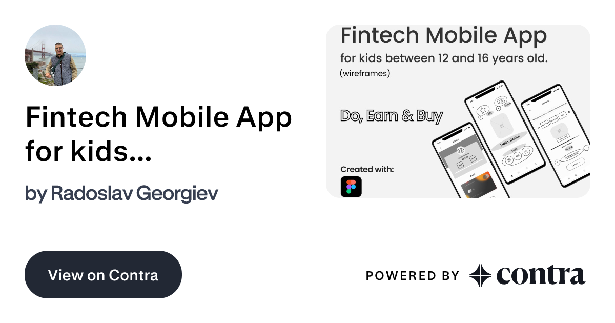 Fintech Mobile App for kids (wireframes) :: Behance by Radoslav Georgiev